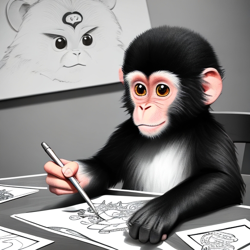 Realistic Monkey Drawing