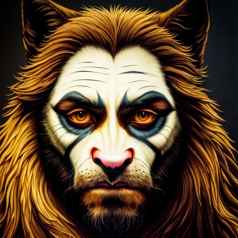 Realistic Werewolf Face Paint