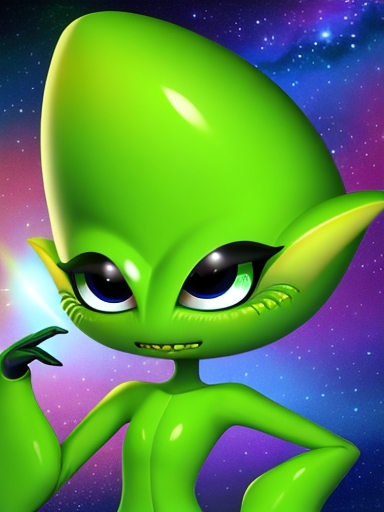 Green Alien Cartoon Movie