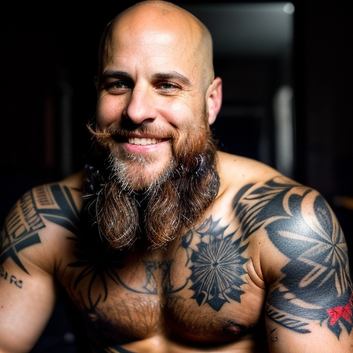 Man With Beard And Tattoos