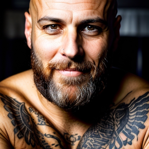 Man With Beard And Tattoos