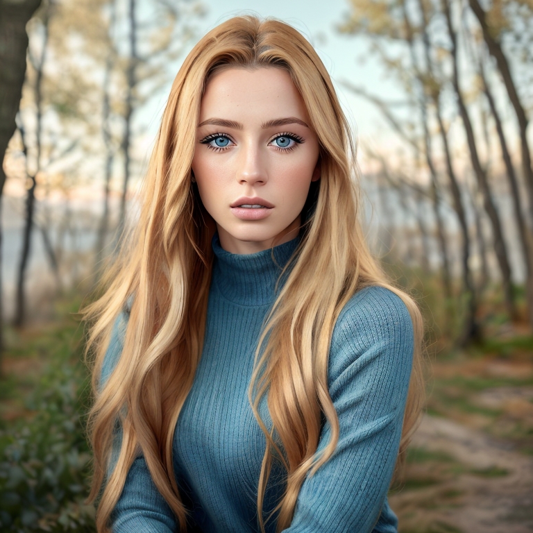 Beautiful 20 Year Old Woman With Blonde Hair