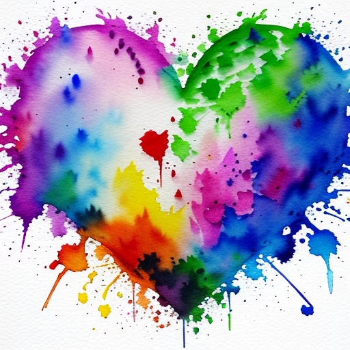 Splatter Paint Heart