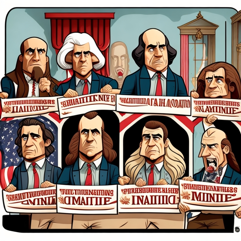 Founding Fathers Cartoon