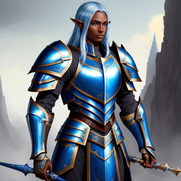 3d Dark Elf Paladin