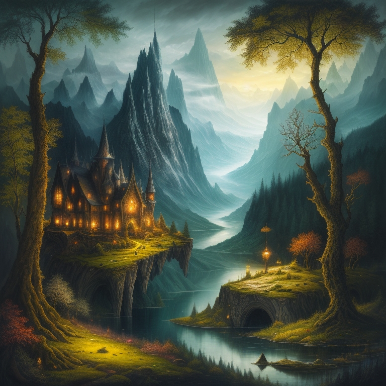 Dark Fantasy Landscape Forest