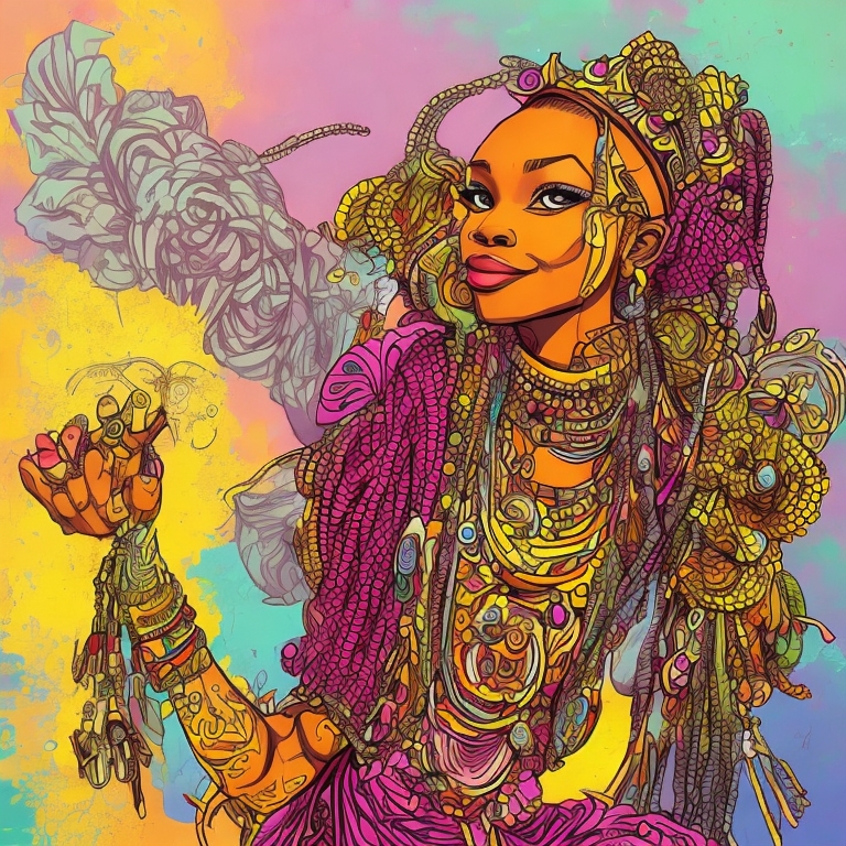 African Princess Drawing