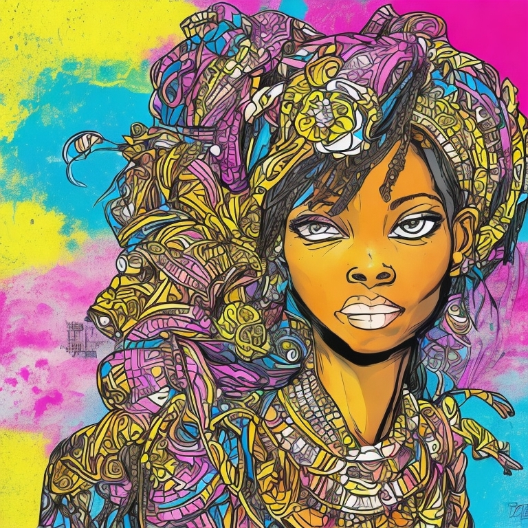 African Princess Drawing