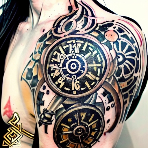 Steampunk Cogs And Gears Tattoo
