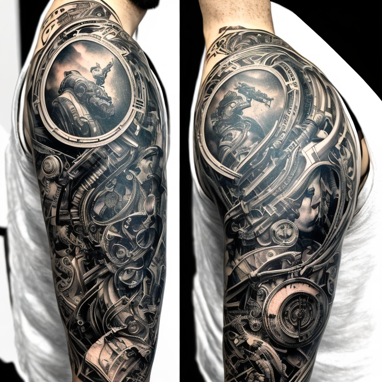 Full Sleeve Biomechanical Tattoos