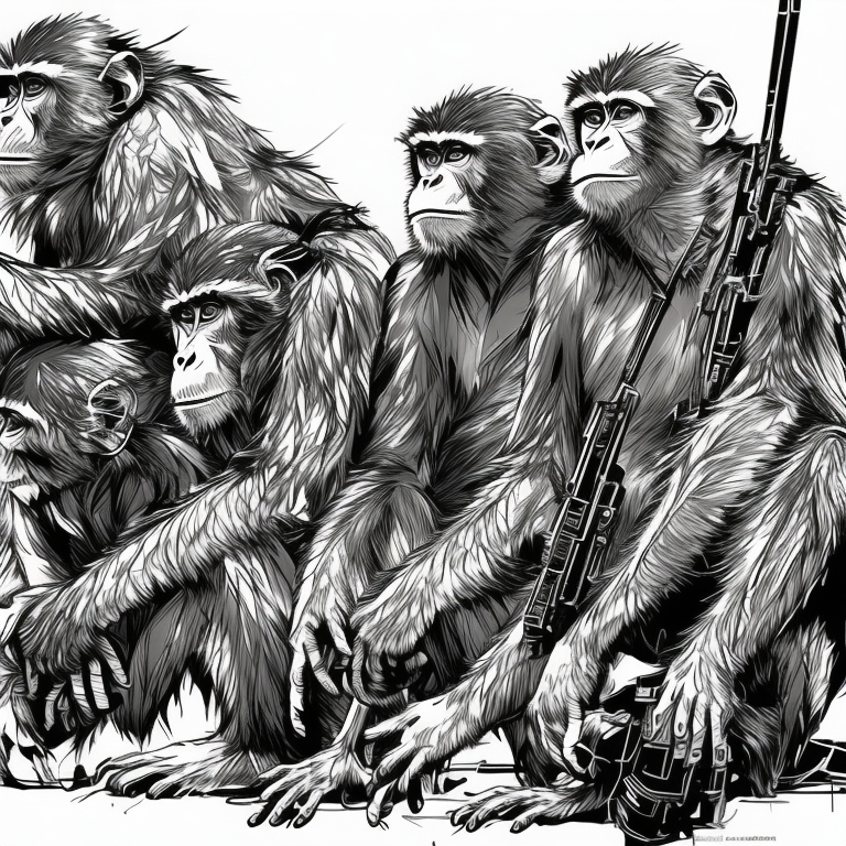Evil Monkeys With Guns