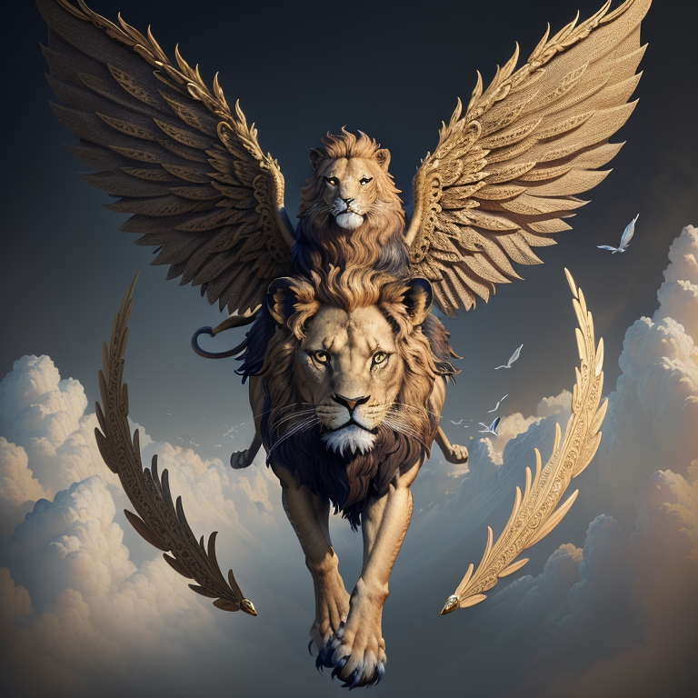 Lion With Angel Wings