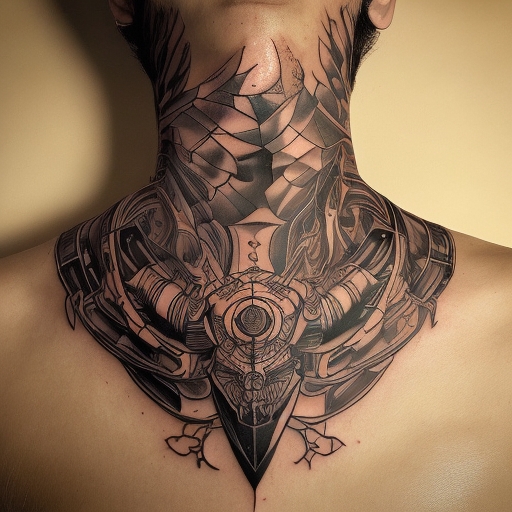 Cyborg Chest Tattoo