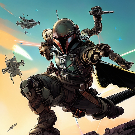 Boba Fett Jetpack Flying