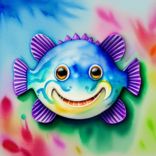 Happy Fish Drawing