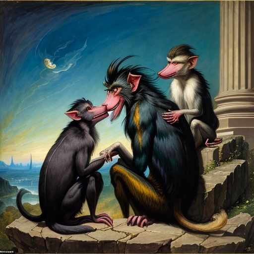 Mandrill Baboon Hybrid