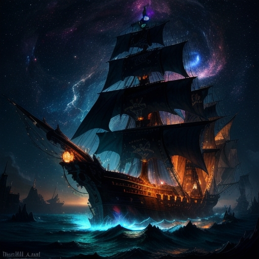 Ghost Pirate Ship Wallpaper