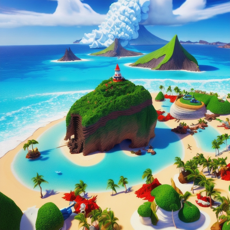 Cartoon Island Background