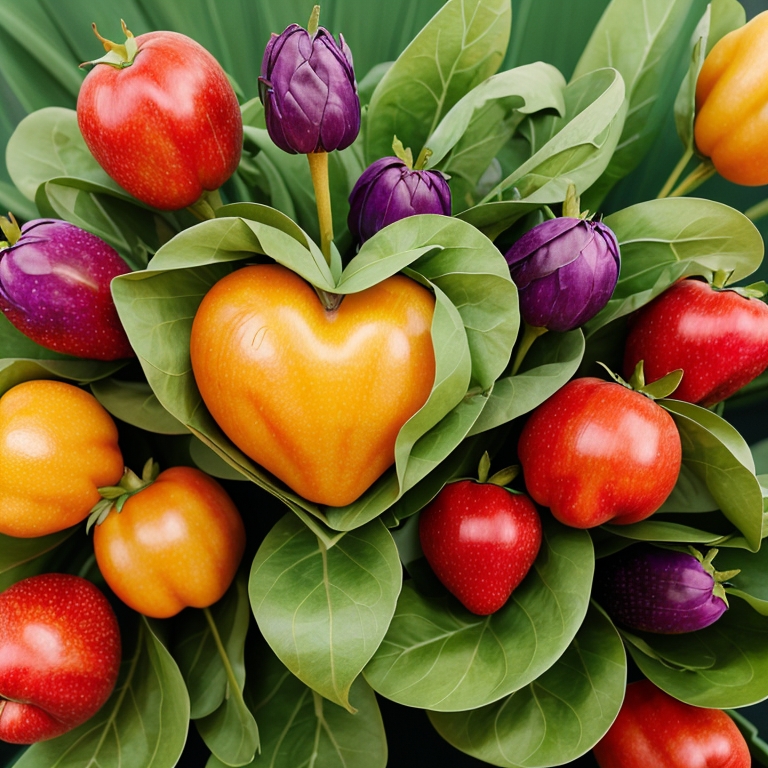Heart Made Of Fruit