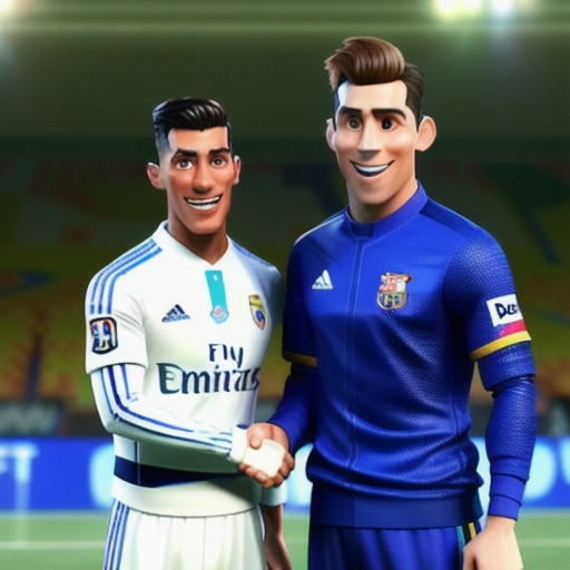 Messi And Ronaldo Shaking Hands
