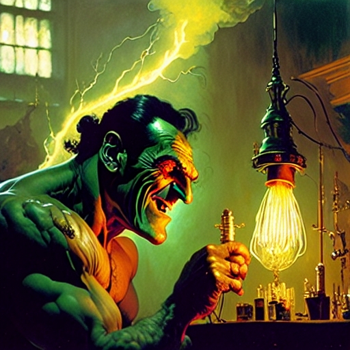 Frankenstein Laboratory Lightning