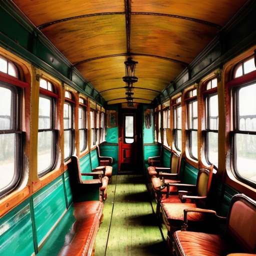 Inside Old Passenger Train