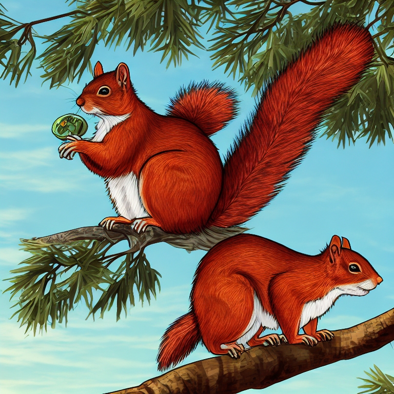 Sad Squirrel Drawing