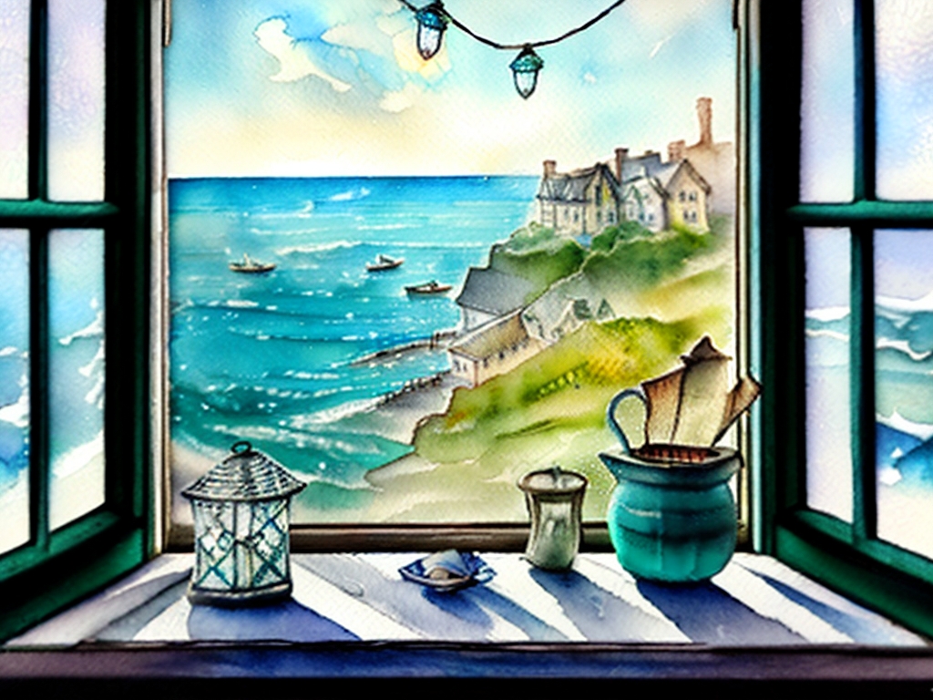 View Through A Window Painting