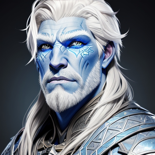 White Hair Tan Skin Art