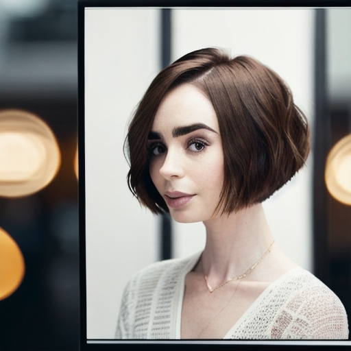 Lily Collins Short Bob