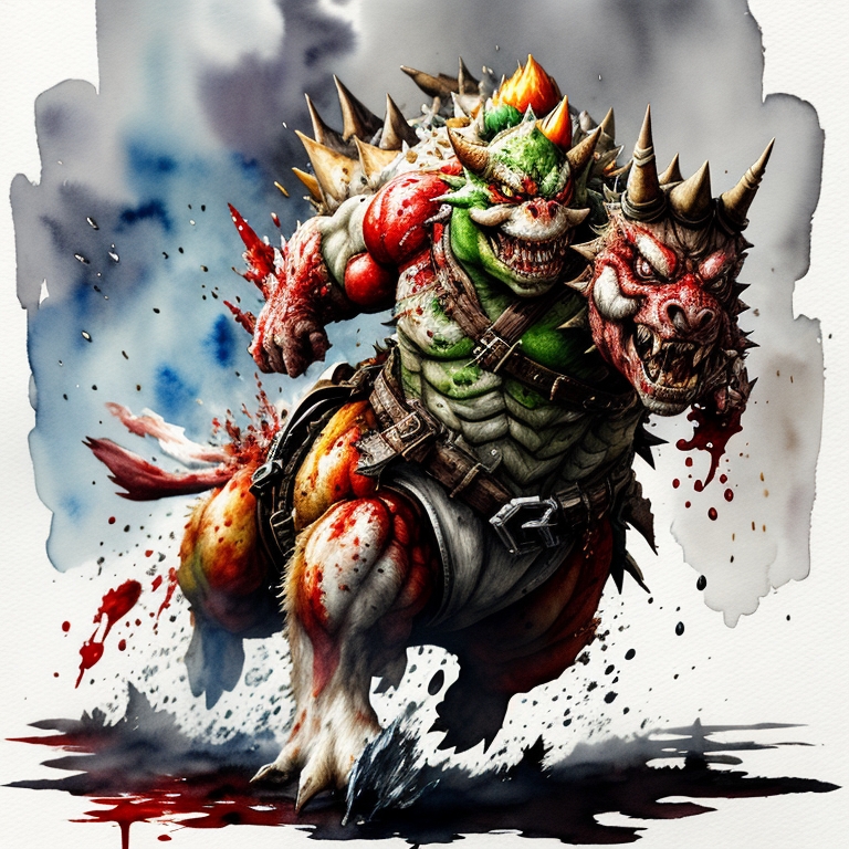 Bowser Vs Mario Realistic