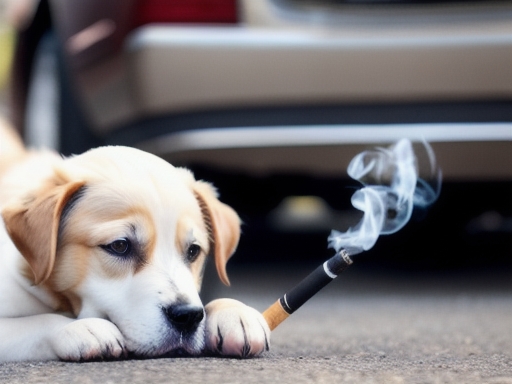 Dog Smoking Cigarette