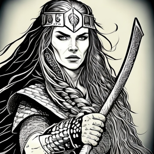 Viking Woman Drawing