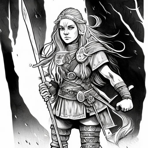 Viking Woman Drawing