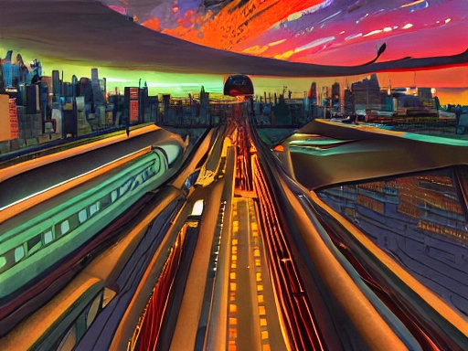 2 Point Perspective Futuristic City