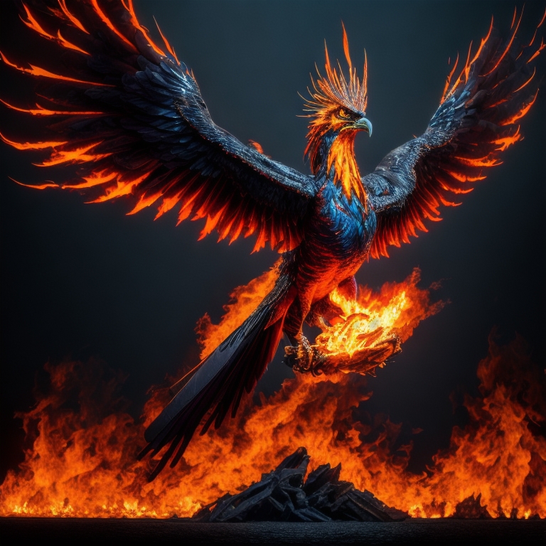 Realistic Phoenix Bird