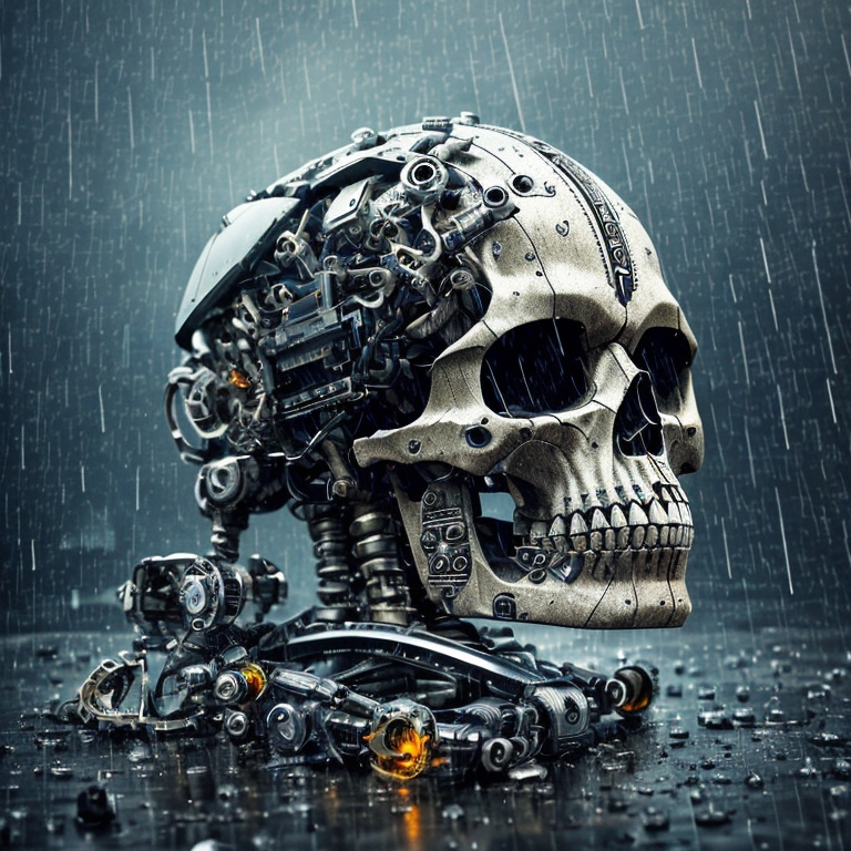 Robot Skull Wallpaper