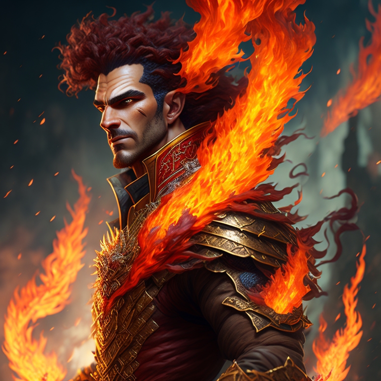 Male Fire Elemental
