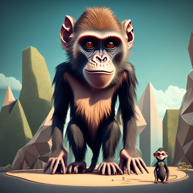 Cartoon Monkeys With Big Eyes