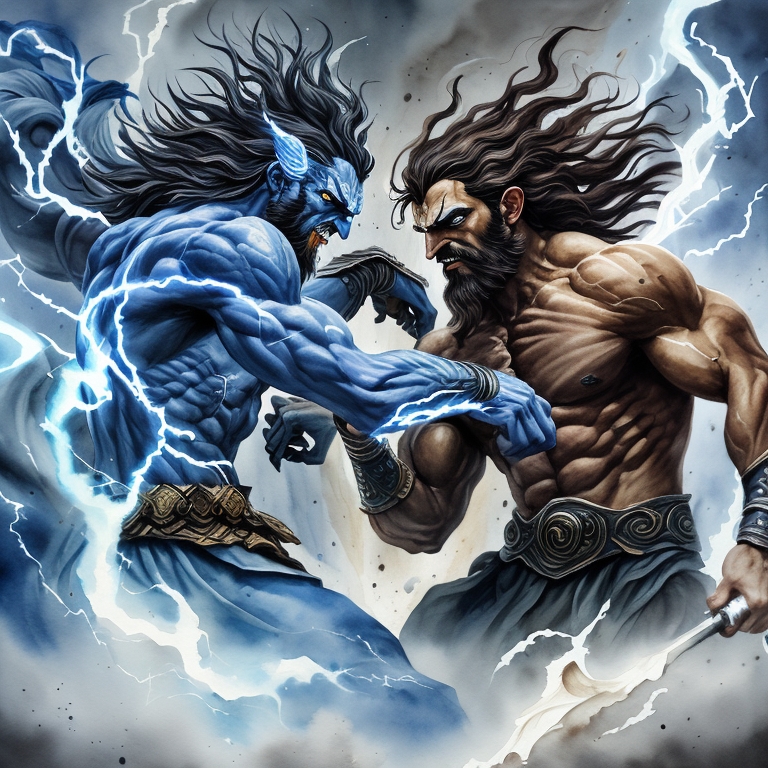 Zeus And Hades Fighting