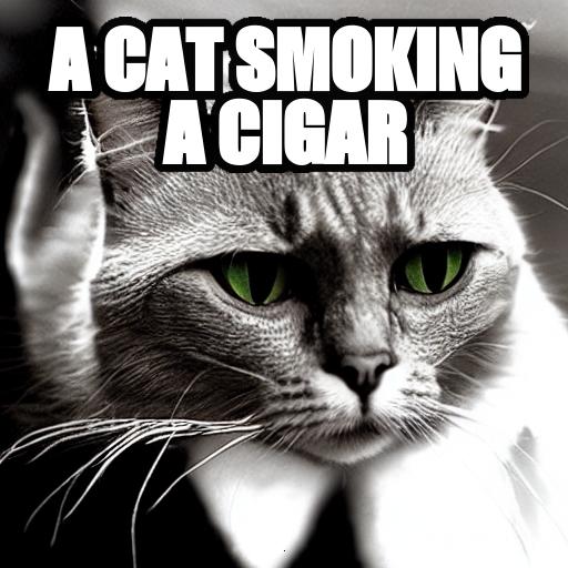 Cat Smoking Cigar