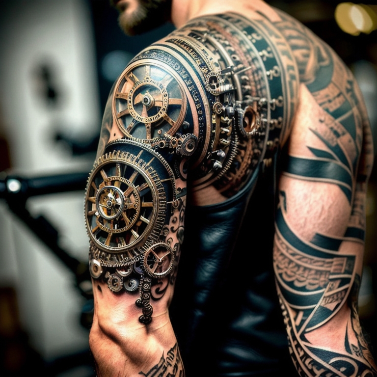 Clockwork Arm Tattoo