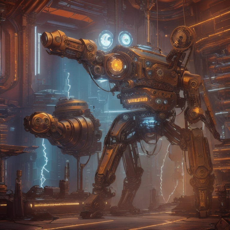 Steampunk Robot Battle