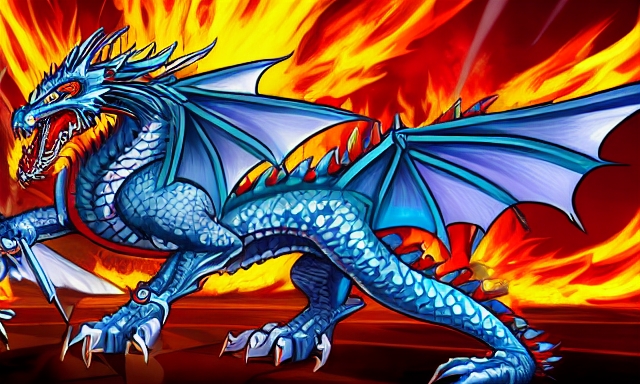 Fire And Ice Dragons Fighting