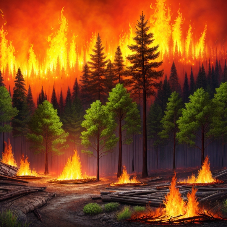Forest Fire Drawing