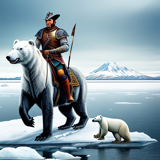 Warrior Riding Polar Bear