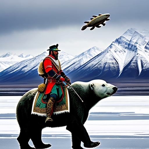 Warrior Riding Polar Bear