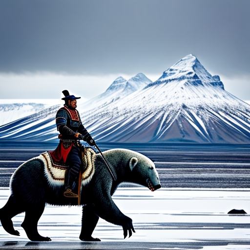 Warrior Riding Polar Bear