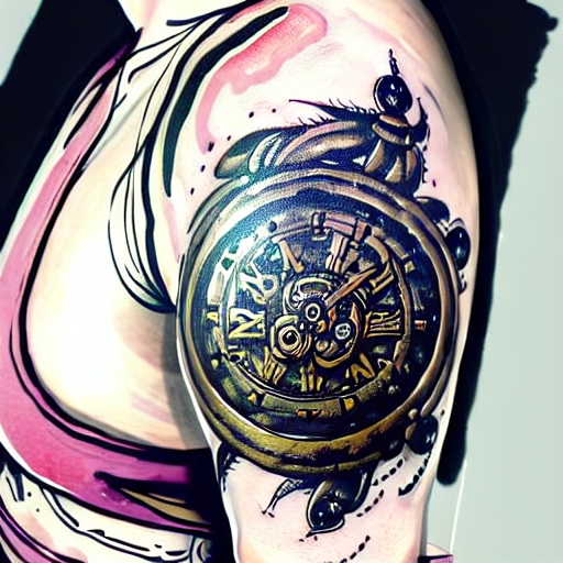 Steampunk Clock Tattoo