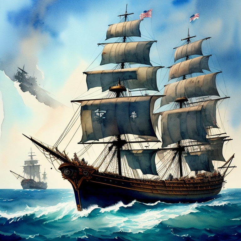 Sinking Pirate Ship Wallpaper